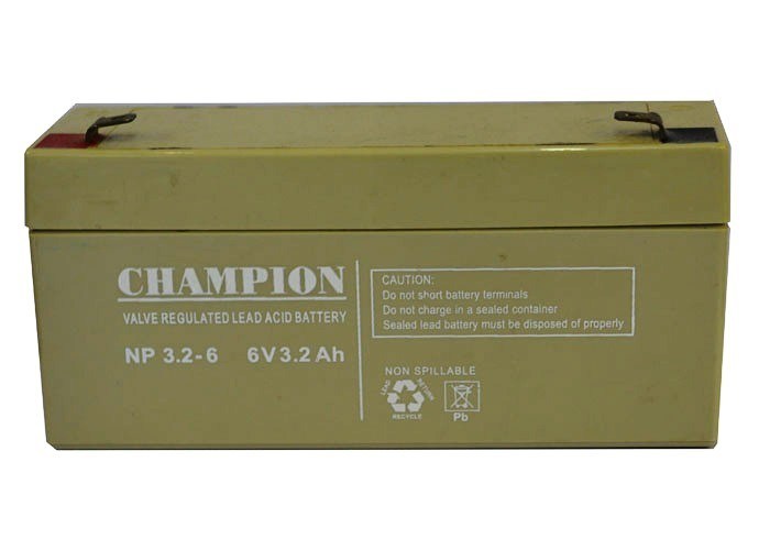China Champion Battery 6V3.2Ah NP3.2-6 Lead Acid AGM Battery, VRLA ...